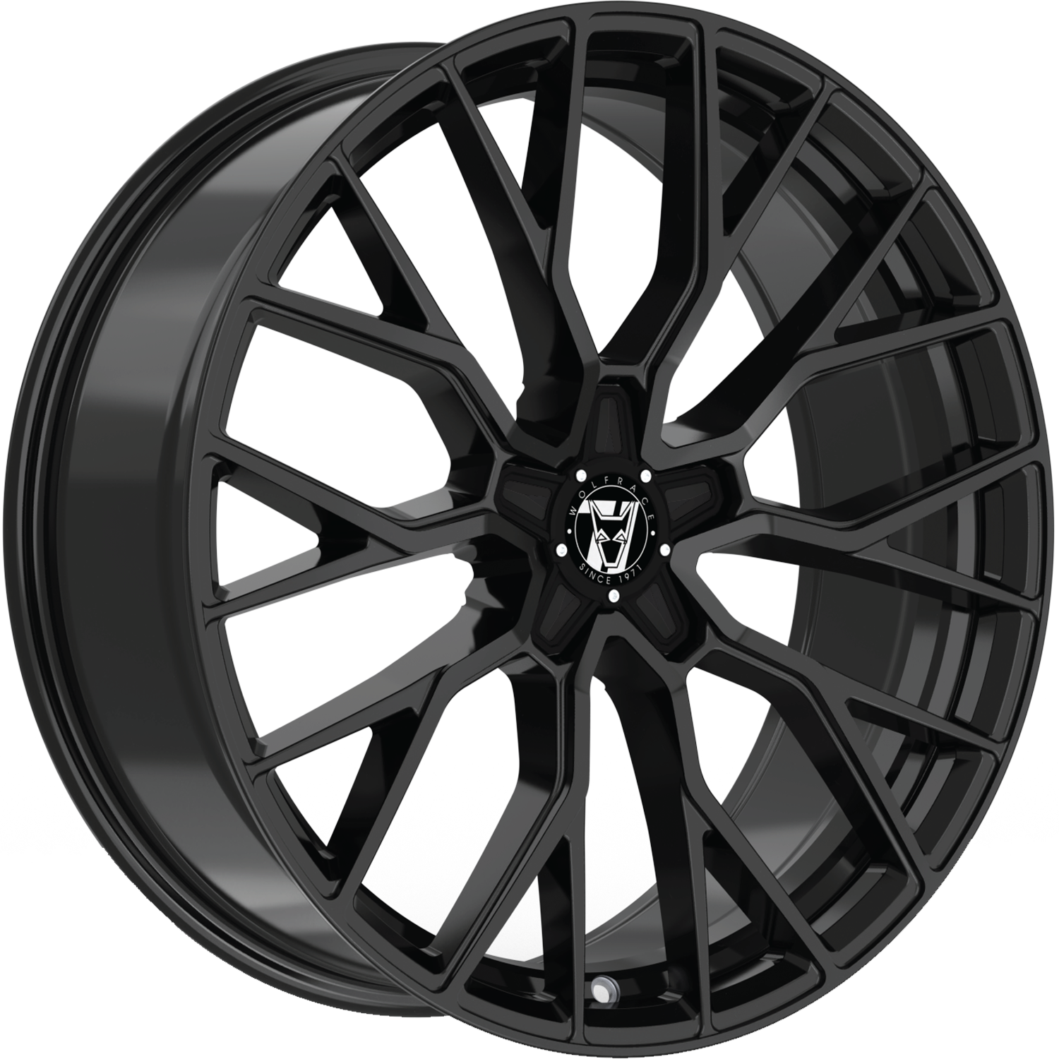 9.5x22 Wolfrace 71 Munich Gtr Black Edition Gloss Raven Black Alloy ...