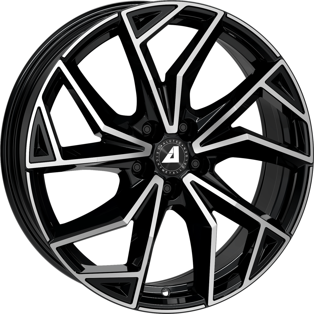 7.5x18 Alutec Adx.02 Diamond Black Polished Alloy Wheels Tesla Model 3 ...