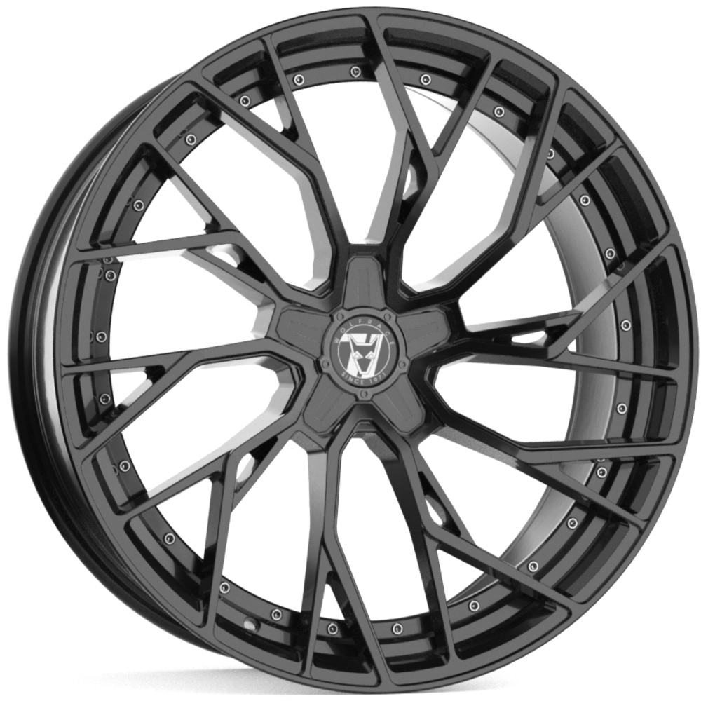 9.5x22 Wolfrace 71 Voodoo Black Edition Gloss Raven Black Alloy Wheels ...