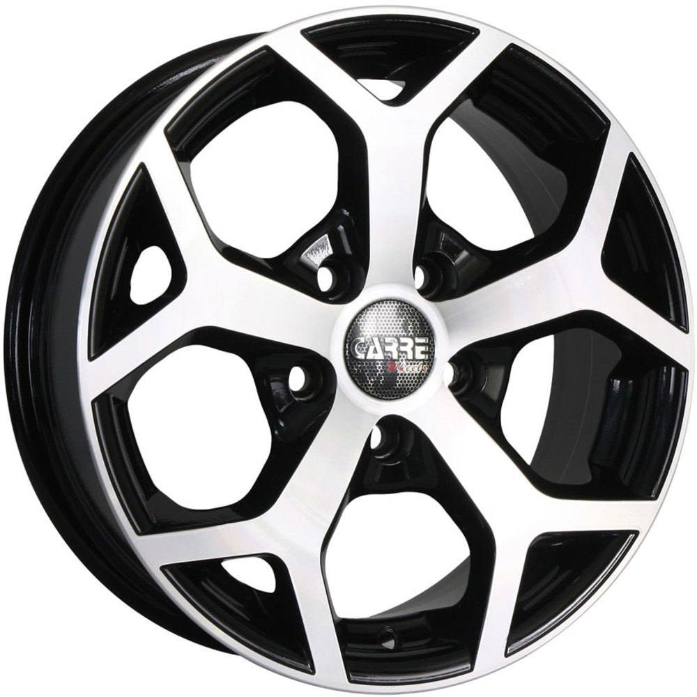 7x16 Carre Mustang Gloss Black Polished Alloy Wheels, Alloy Wheels and ...