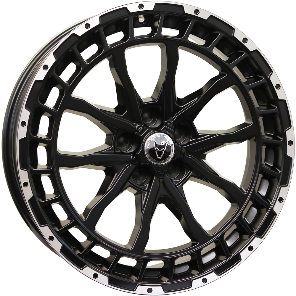 8x18 Wolfrace Explorer Wolf Ftc Matt Black Polished Alloy Wheels, Alloy ...
