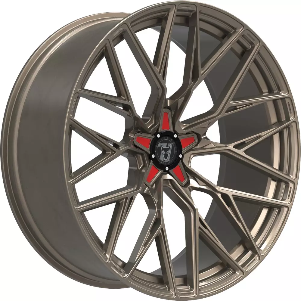 8.5x20 Wolfrace 71 Wolfsburg Gtr Custom Racing Bronze Red Inserts Alloy ...