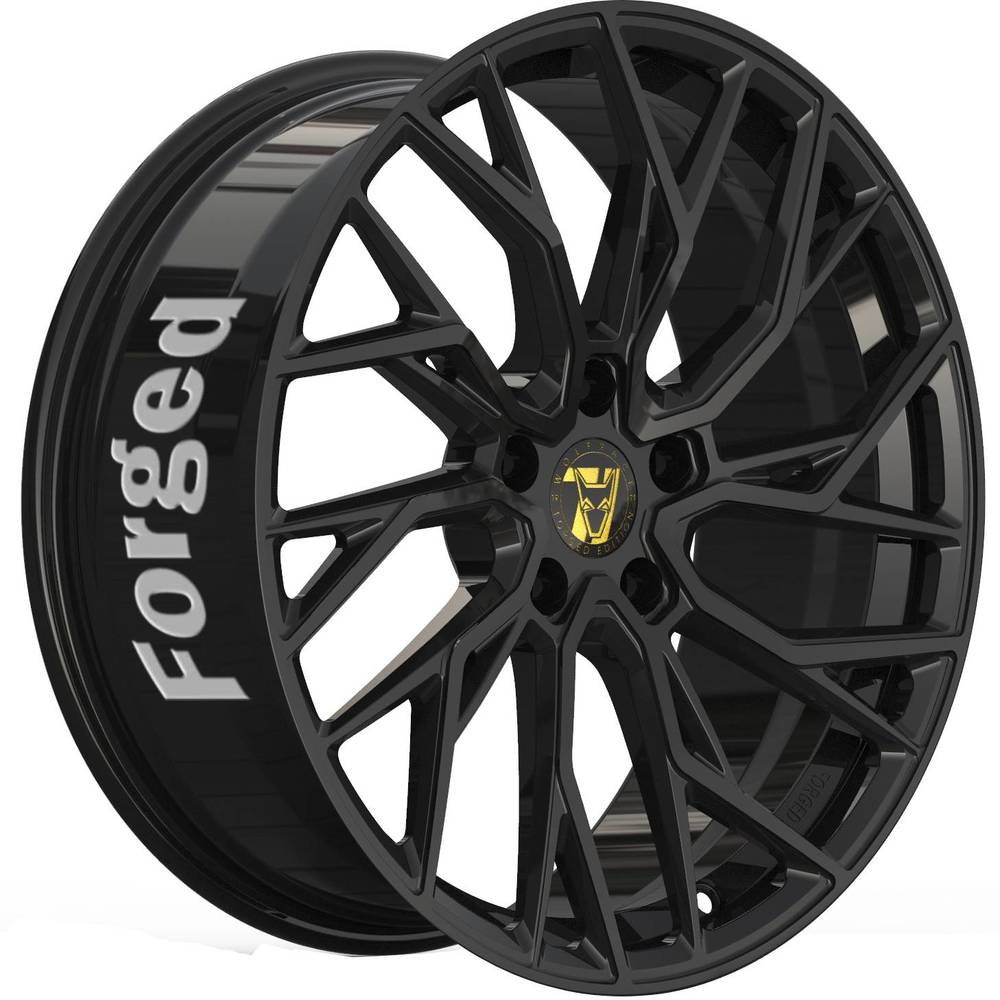 8.5x19 Front 10x19 Rear Wolfrace 71 Forged Edition Voodoo Forged Gloss ...