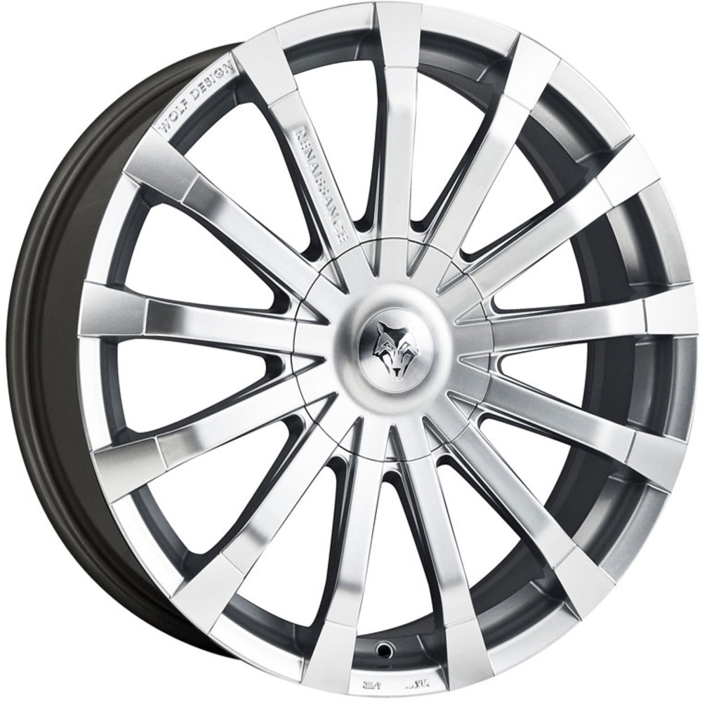 8.5x18 Wolf Design Renaissance Hyper Silver Polished Alloy Wheels ...