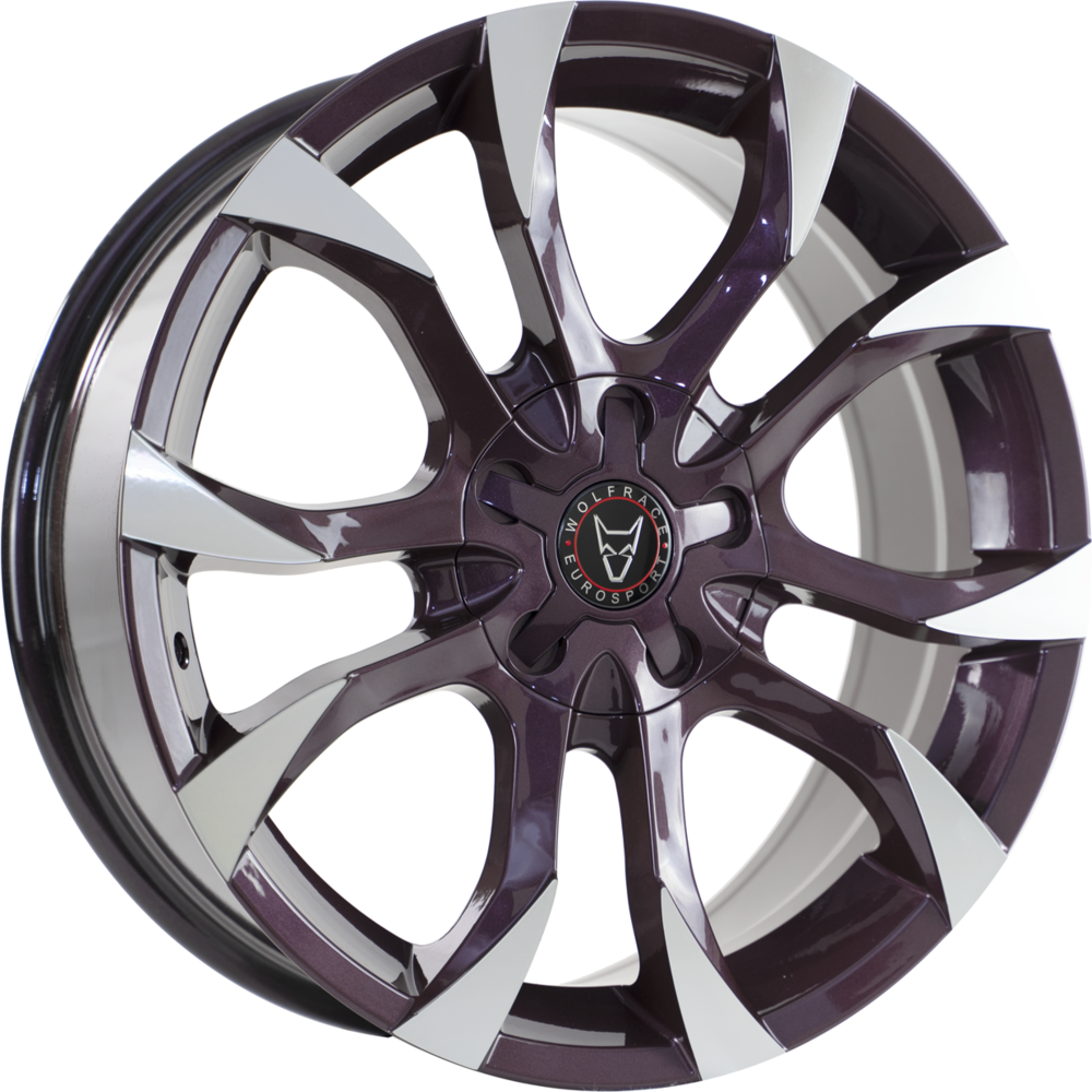 8x18 Wolfrace Eurosport Assassin Blackberry Polished Alloy Wheels ...