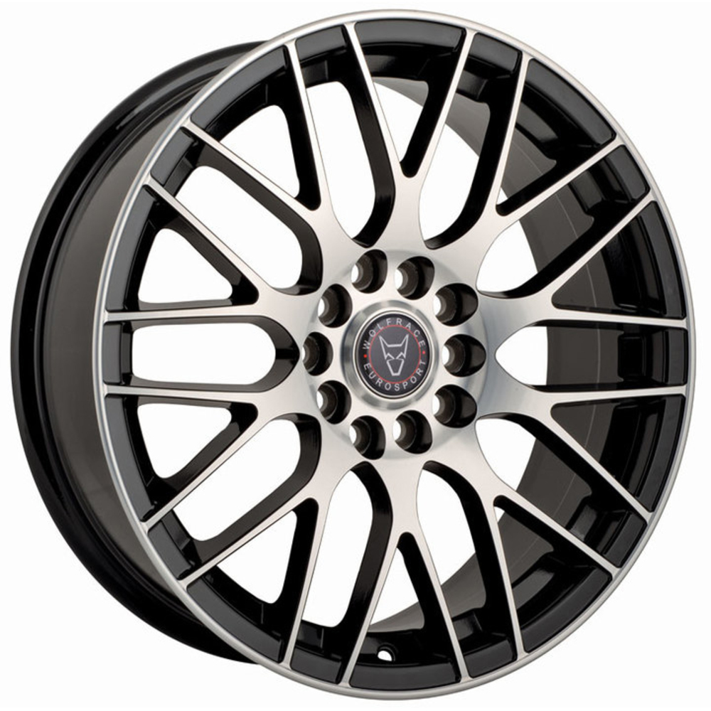 7.5x17 Wolfrace Eurosport Direct Bayern Gloss Black Alloy Wheels ...