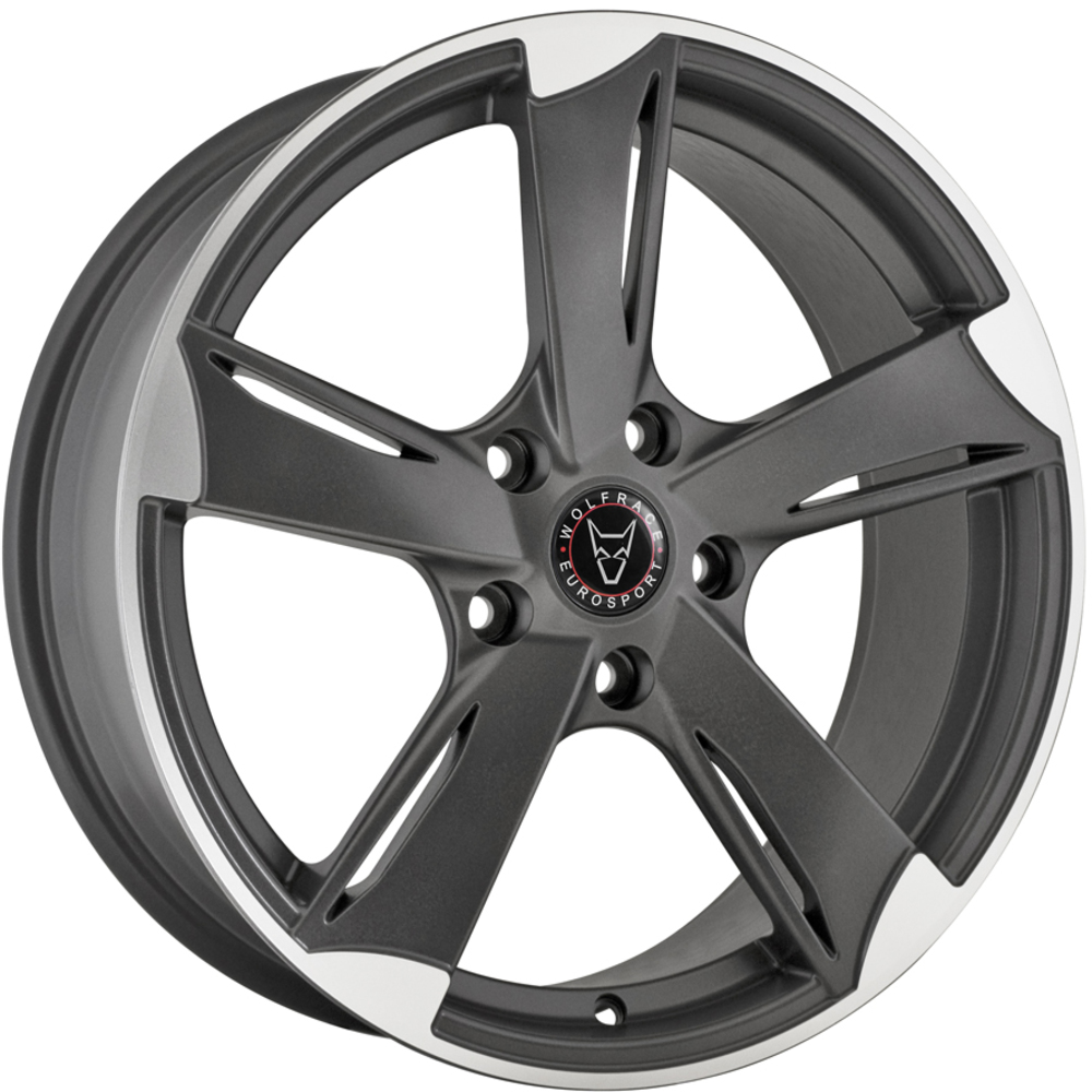 8.5x18 Wolfhart Genesis Matt Gunmetal Polished Alloy Wheels, Alloy ...