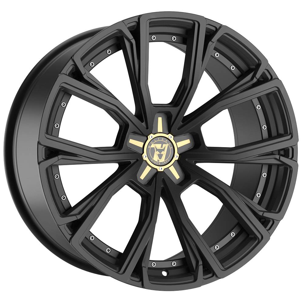 8.5x20 Wolfrace 71 Matrix Satin Raven Black Alloy Wheels, Alloy Wheels ...