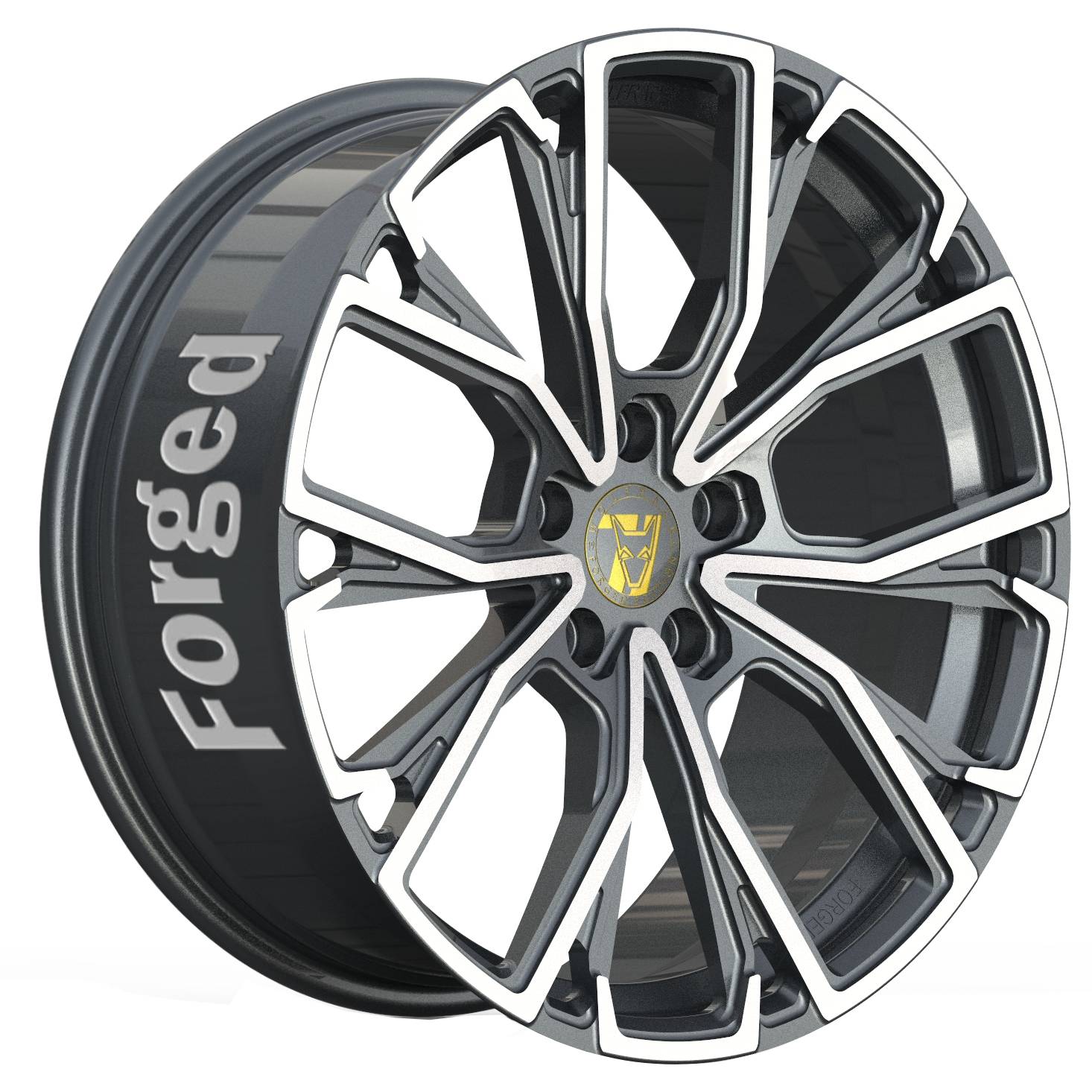 8.5x20 Wolfrace 71 Forged Edition Matrix Forged Titanium Polished Alloy ...