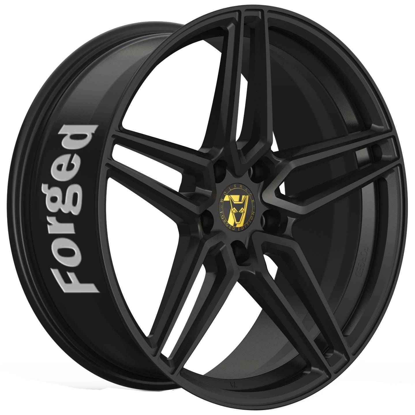 9.5x20 Front 10x20 Rear Wolfrace 71 Forged Edition Talon Forged Satin ...