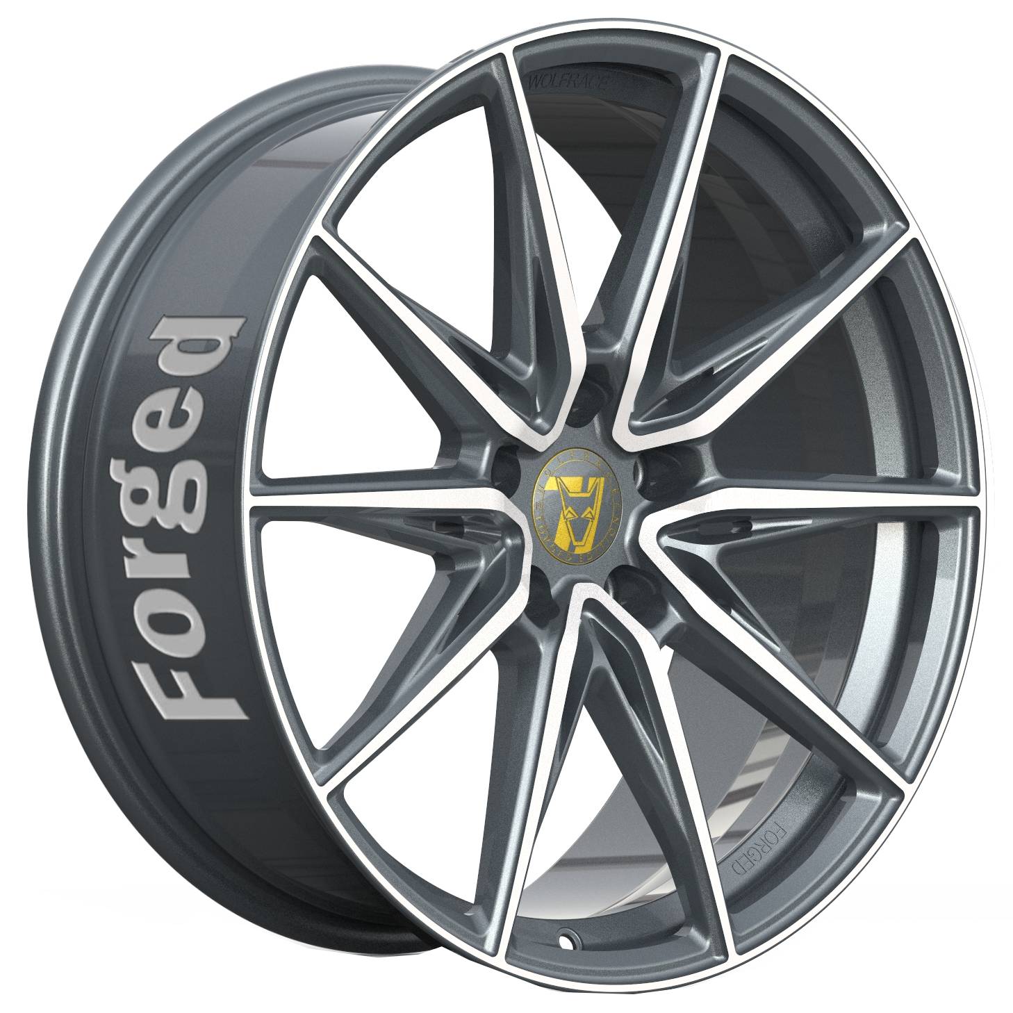 9.5x19 Front 10x19 Rear Wolfrace 71 Forged Edition Urban Racer Forged ...
